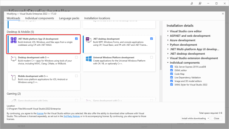 Instalando Visual Studio 2022 con .NET MAUI 【 2026